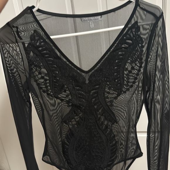Charlotte Russe | Tops | Sheer Onesie | Poshmark
